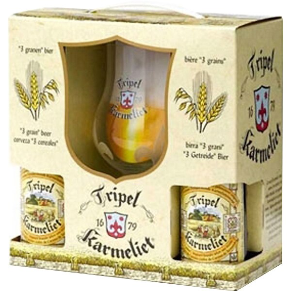 cerveza rubia belga pack 4 botellas 33 cl con regalo de una copa ...