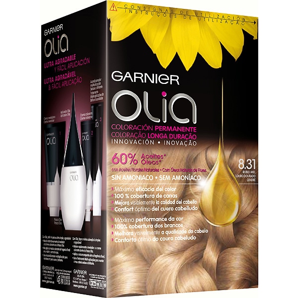 tinte Rubio Miel nº 8.31 coloración permanente con aceites florales ...