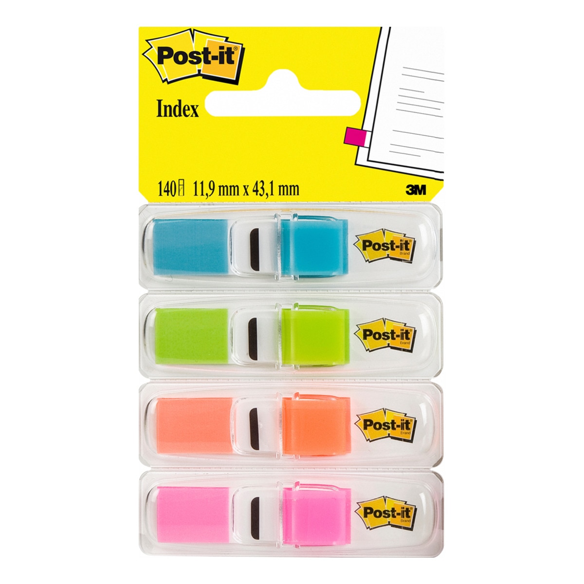 Pack Marcadores colores + 1 gratis Index 1/2'' Post-it · Papelería · El ...