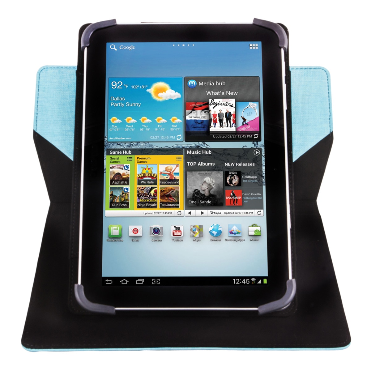 Funda azul SilverHT Rotatory para tablets de 22,86 - 25,65 cm (9" a 10 ...