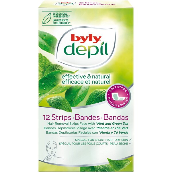 Comprar bandas de cera depilatoria faciales con menta y té verde caja ...