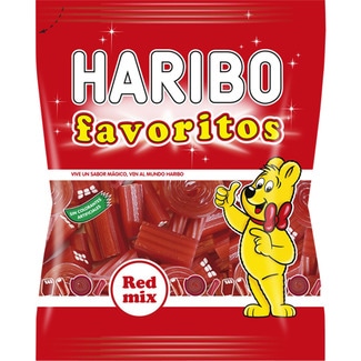 Comprar Favoritos Red Mix regalices rojos surtidos bolsa 150 g · HARIBO ...