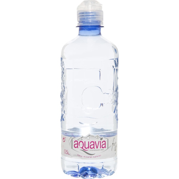 Agua mineral natural de mineralización débil botella 50 cl con tapón ...