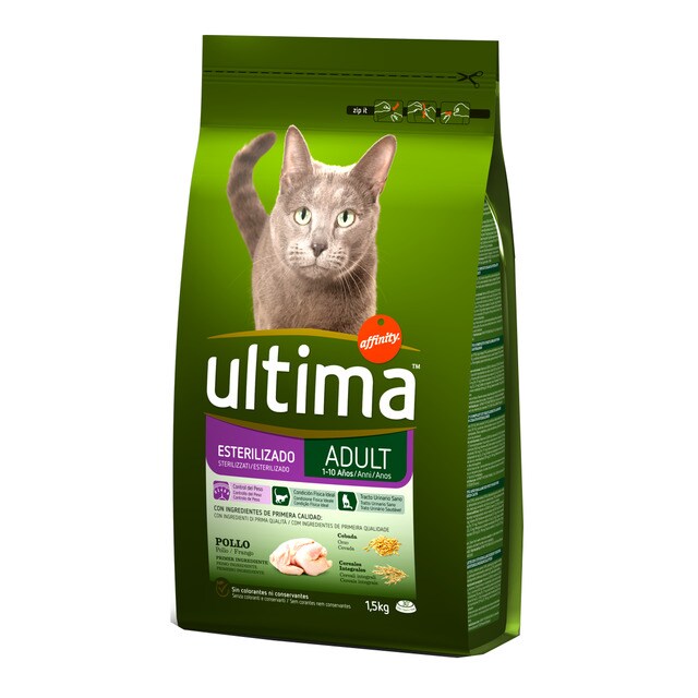 Pienso para gatos esterilizados Ultima Adult pollo · Mascotas · El ...