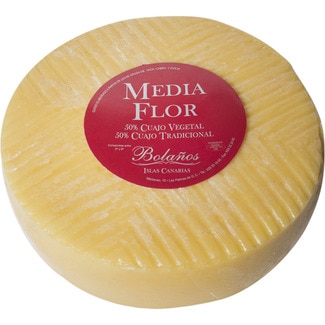 Comprar Media Flor queso canario mezcla 50% cuajo vegetal 50% cuajo ...