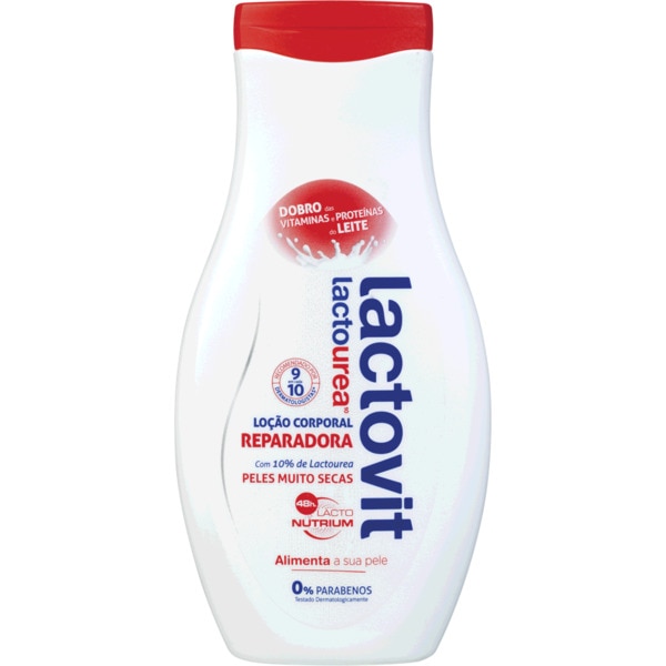 Loção Corporal Reparadora embalagem 400 ml · Lactovit Lactourea ...