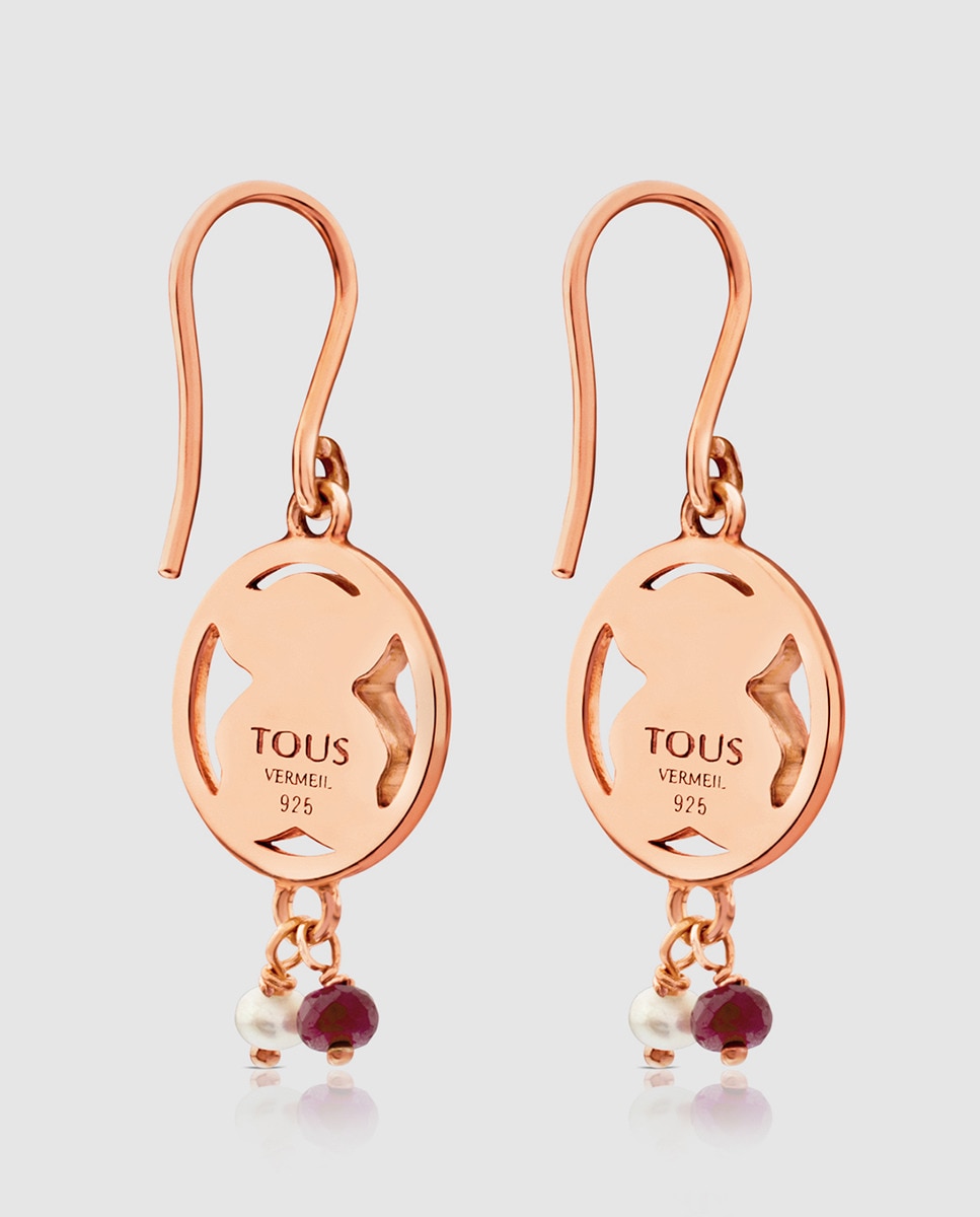 Pendientes Tous Camille de plata vermeil rosa con cuarzo azul · Tous ...