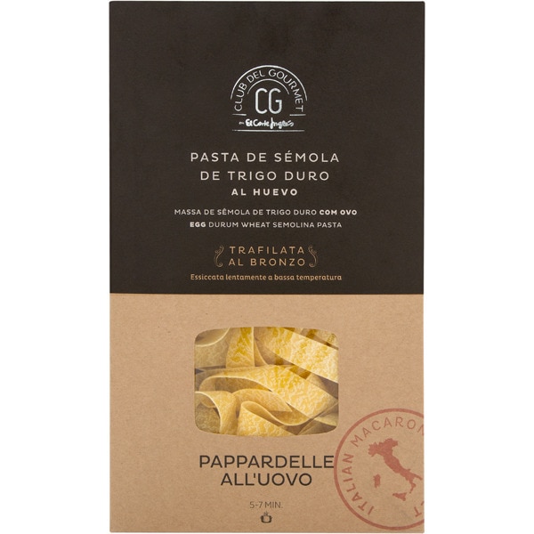 Durum wheat semolina pappardelle egg pasta packet 250 g · CLUB DEL ...