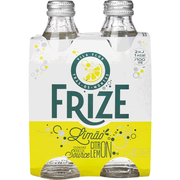 Comprar Água com Gás com Sabor a Limão Pack 4 garrafa 25 cl · Frize ...