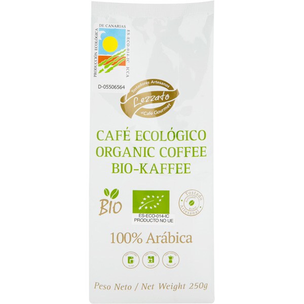 Café ecológico 100% arábica en grano paquete 250 g · LEZZATO ...