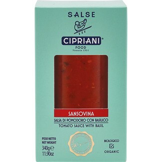 Sansovina salsa de tomate y albahaca biológico envase 340 g · CIPRIANI ...