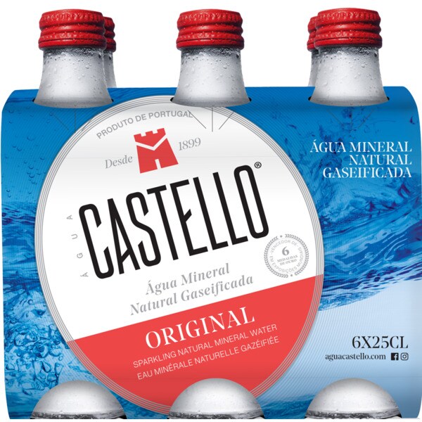 Água com Gás Pack 6 garrafa 25 cl · Castello · Supermercado El Corte Inglés