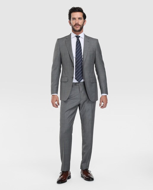 Fato de homem Emidio Tucci classic com micro-desenho cinzento · Moda e ...