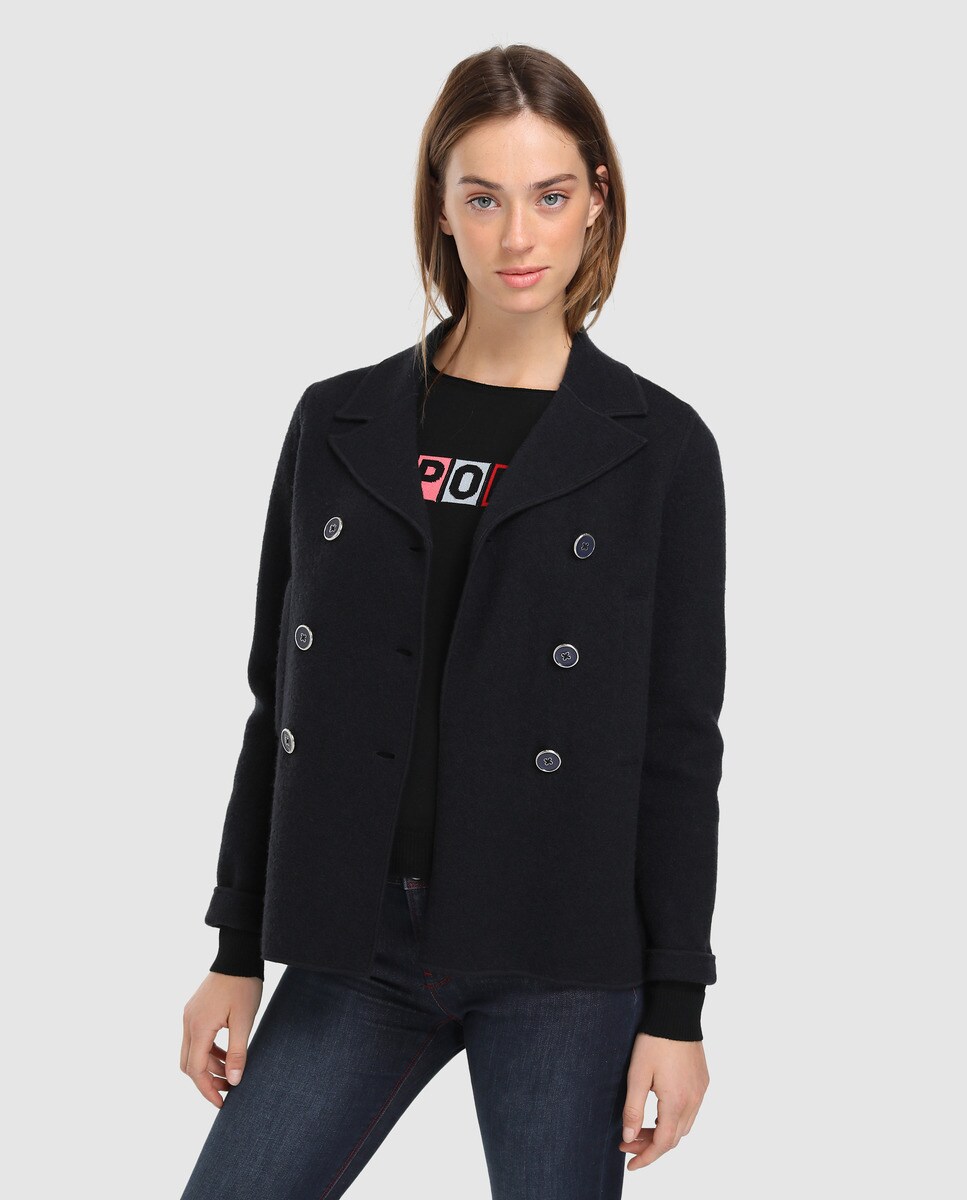Emporio Armani women's short boiled wool coat · Fashion · El Corte Inglés