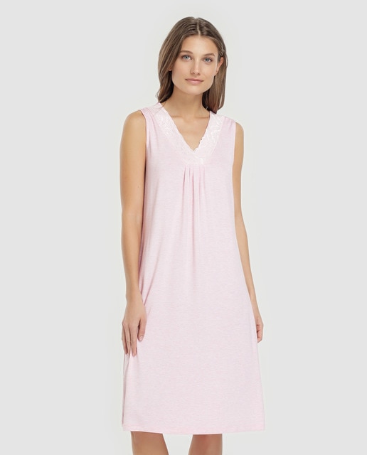 Camisón Lazo En Rosa Con Encaje · Lazo · Moda · El Corte Inglés