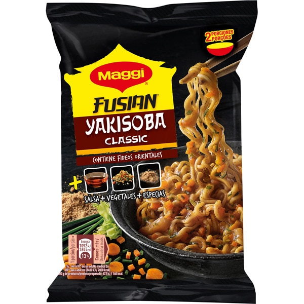 Fusian Yakisoba fideos orientales sabor classic sobre 120 g · MAGGI ...