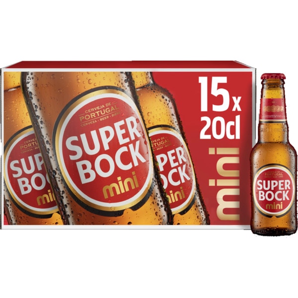 Cerveja Pack 15 garrafa 20 cl · Super Bock Mini · Supermercado El Corte Inglés