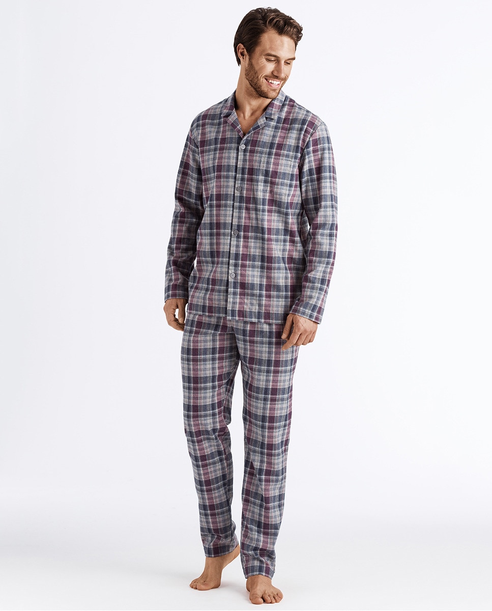 Pijama largo de hombre de franela de cuadros · Hanro · Moda · El Corte ...