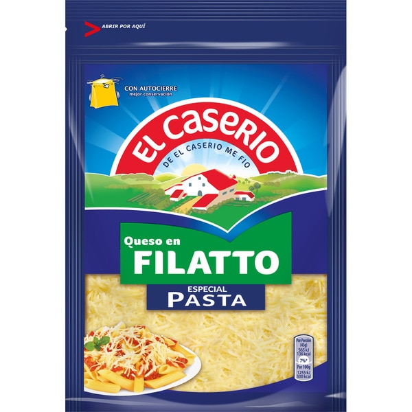 queso rallado en filatto especial pasta bolsa 80 g · EL CASERIO ...