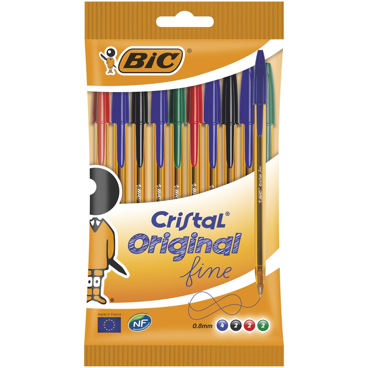 Pack de 10 Bolígrafos Cristal Fine Bic · Papelería · Hipercor