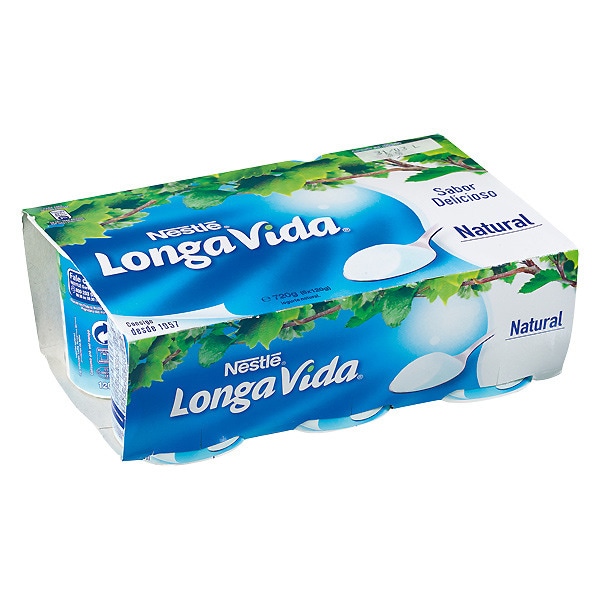 Iogurte Natural Pack 6 embalagem 120 g · Longa Vida · Supermercado El ...
