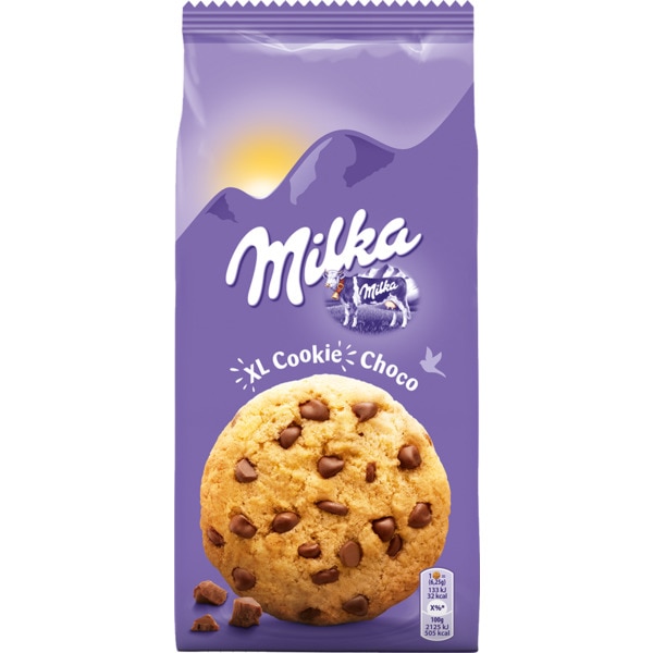 Bolachas de Chocolate embalagem 184 g · Milka XL Cookies · Supermercado ...