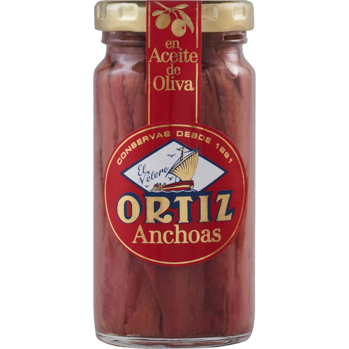 Filetes de anchoa del Cantábrico en aceite de oliva frasco 55 g neto ...