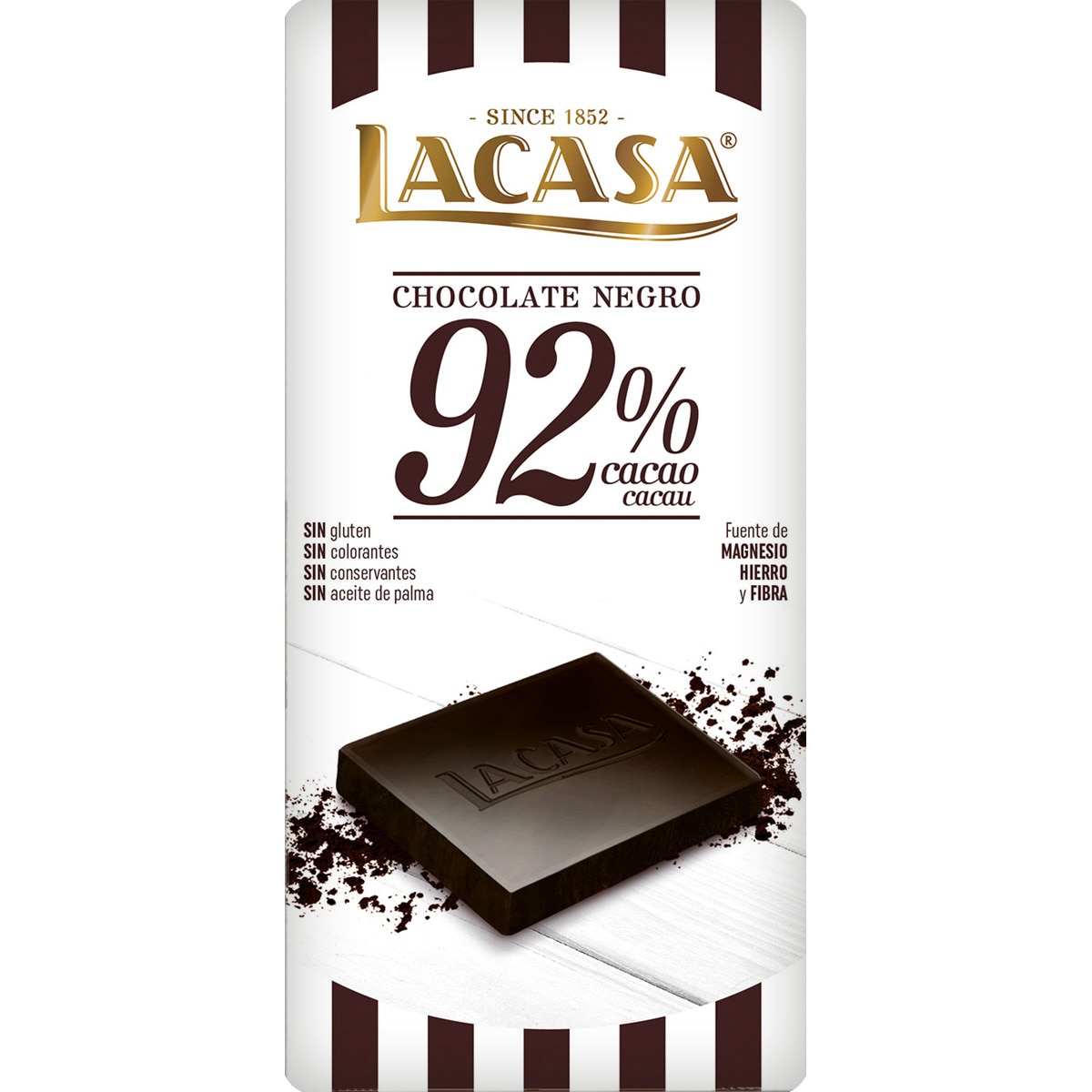 Chocolate negro 92% cacao sin gluten tableta 100 g · LACASA · Supermercado El Corte Inglés El ...