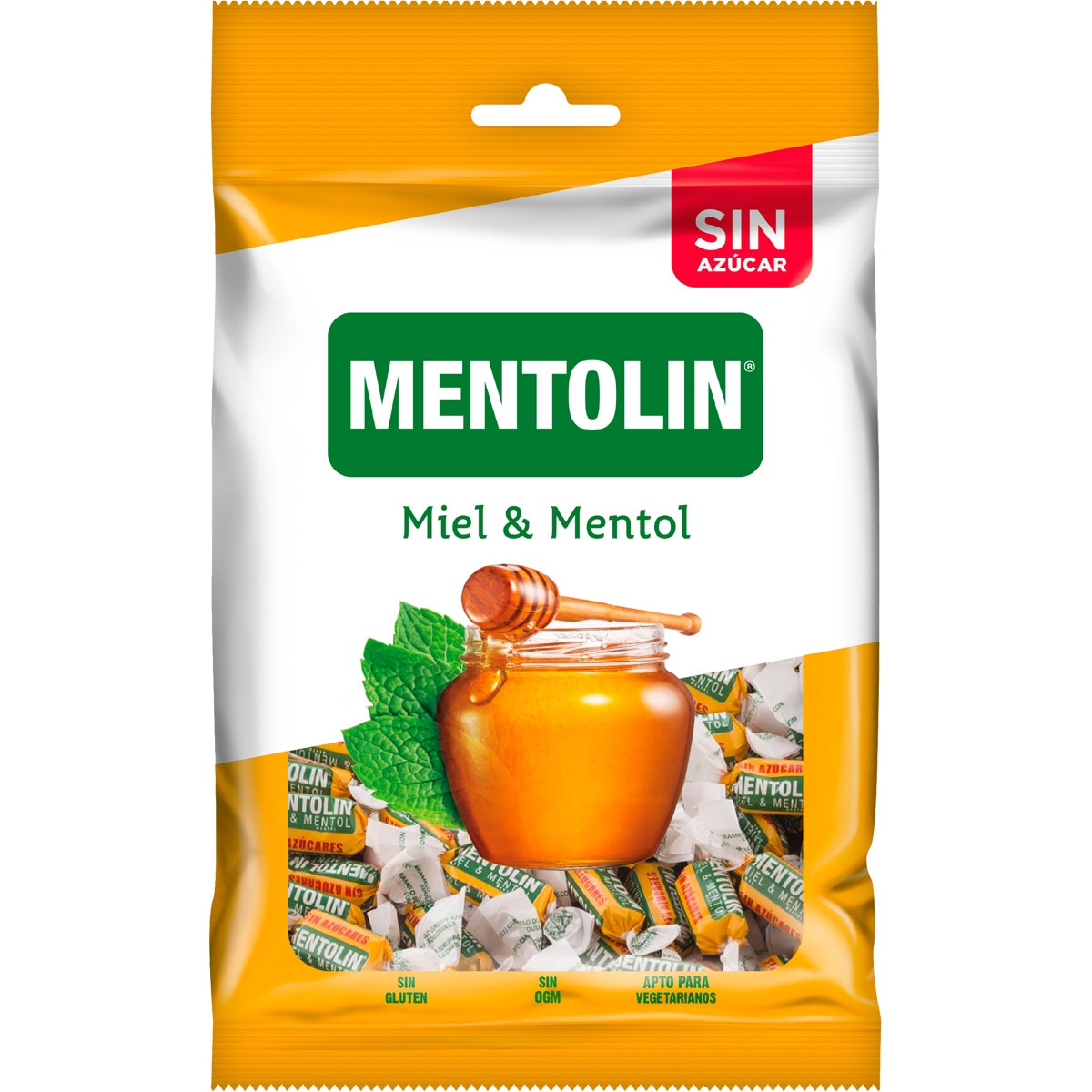 Caramelos duros de miel y mentol sin azúcar bolsa 100 g · MENTOLIN ...