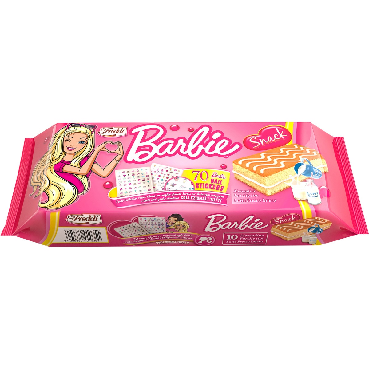 Buy Barbie sponge cakes with cream filling packet 250 g · FREDDI ...