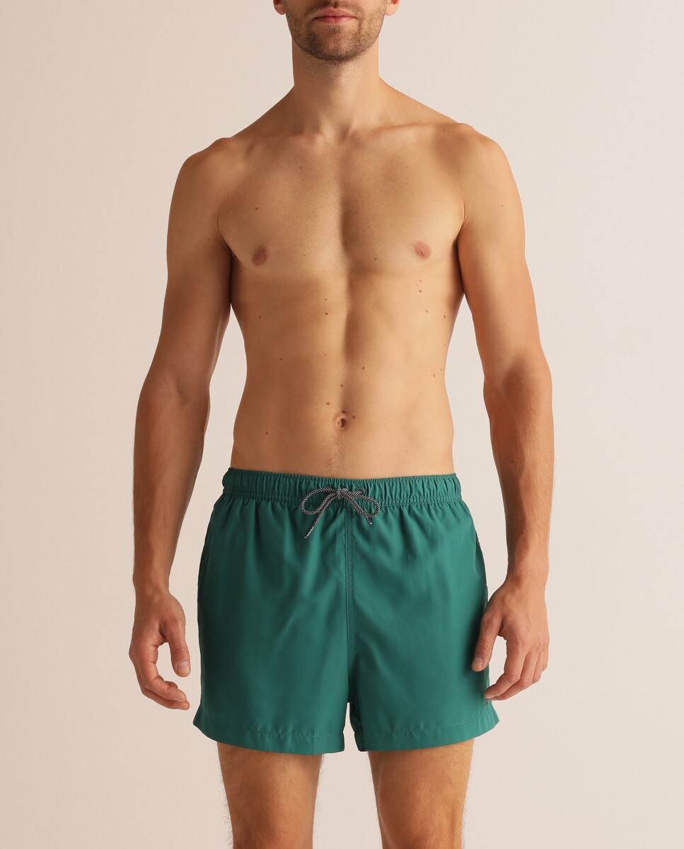 Bañador Bermuda De Hombre Liso Verde · Nudos · Moda · El Corte Inglés