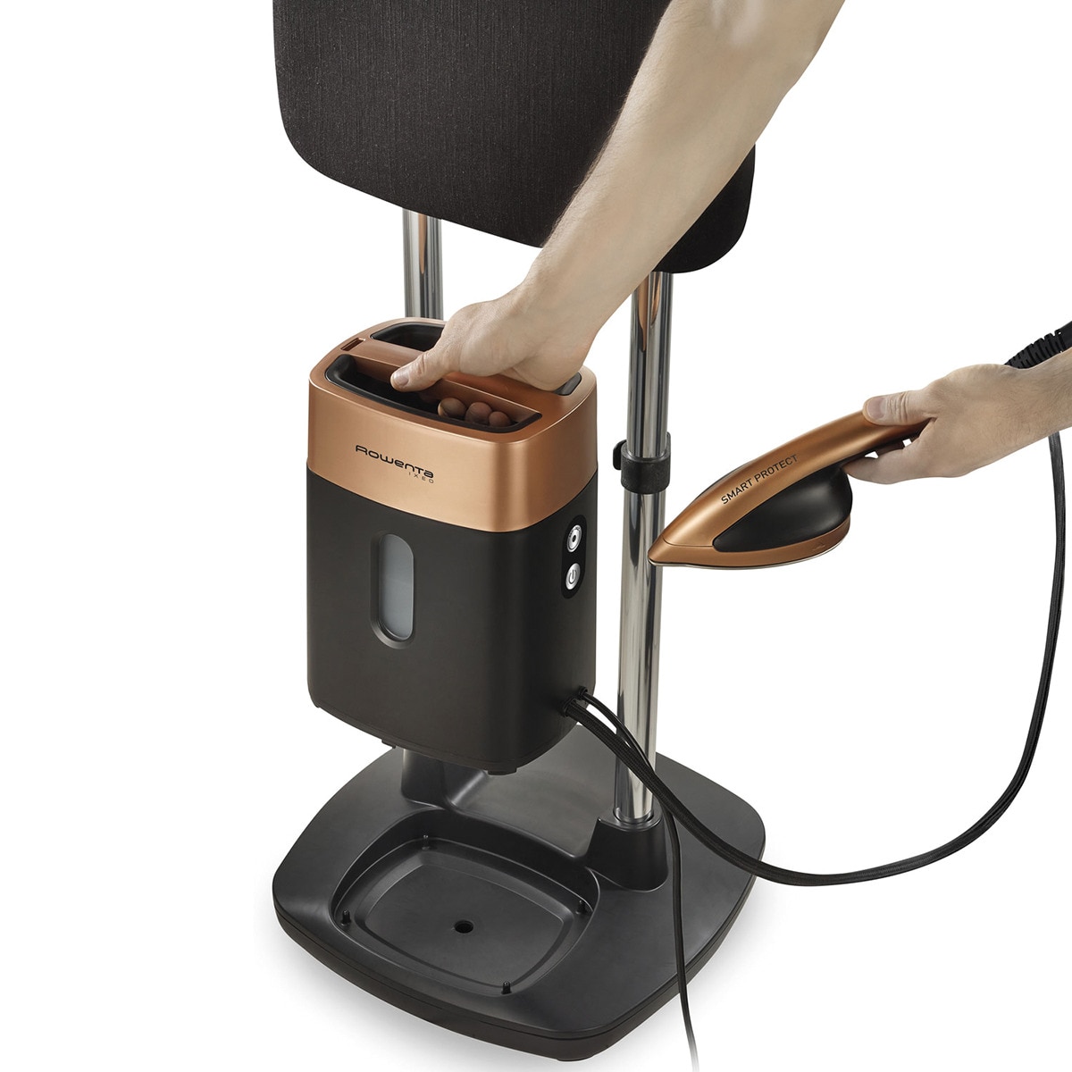 Plancha vapor vertical Rowenta Ixeo QR1020 cepillo de vapor y plancha 2 ...