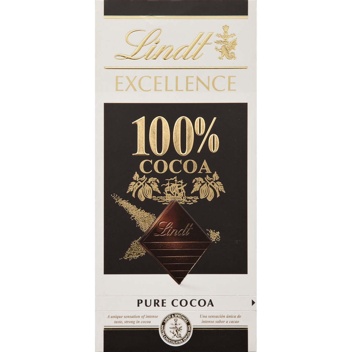 Comprar chocolate negro 100% cacao tableta 50 g · LINDT EXCELLENCE ...