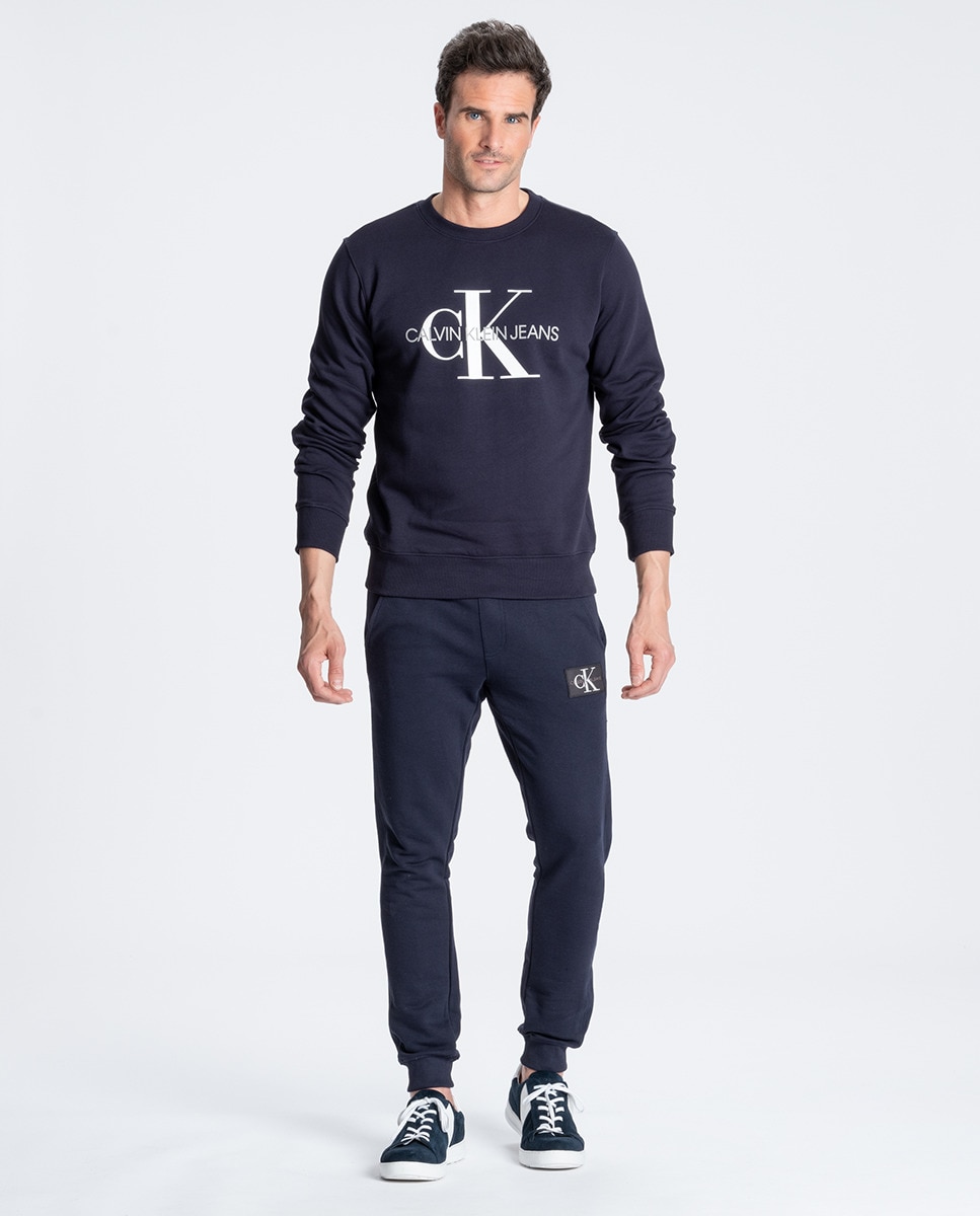Pantalón De Chándal En Algodón Orgánico De Hombre Azul Marino · Calvin