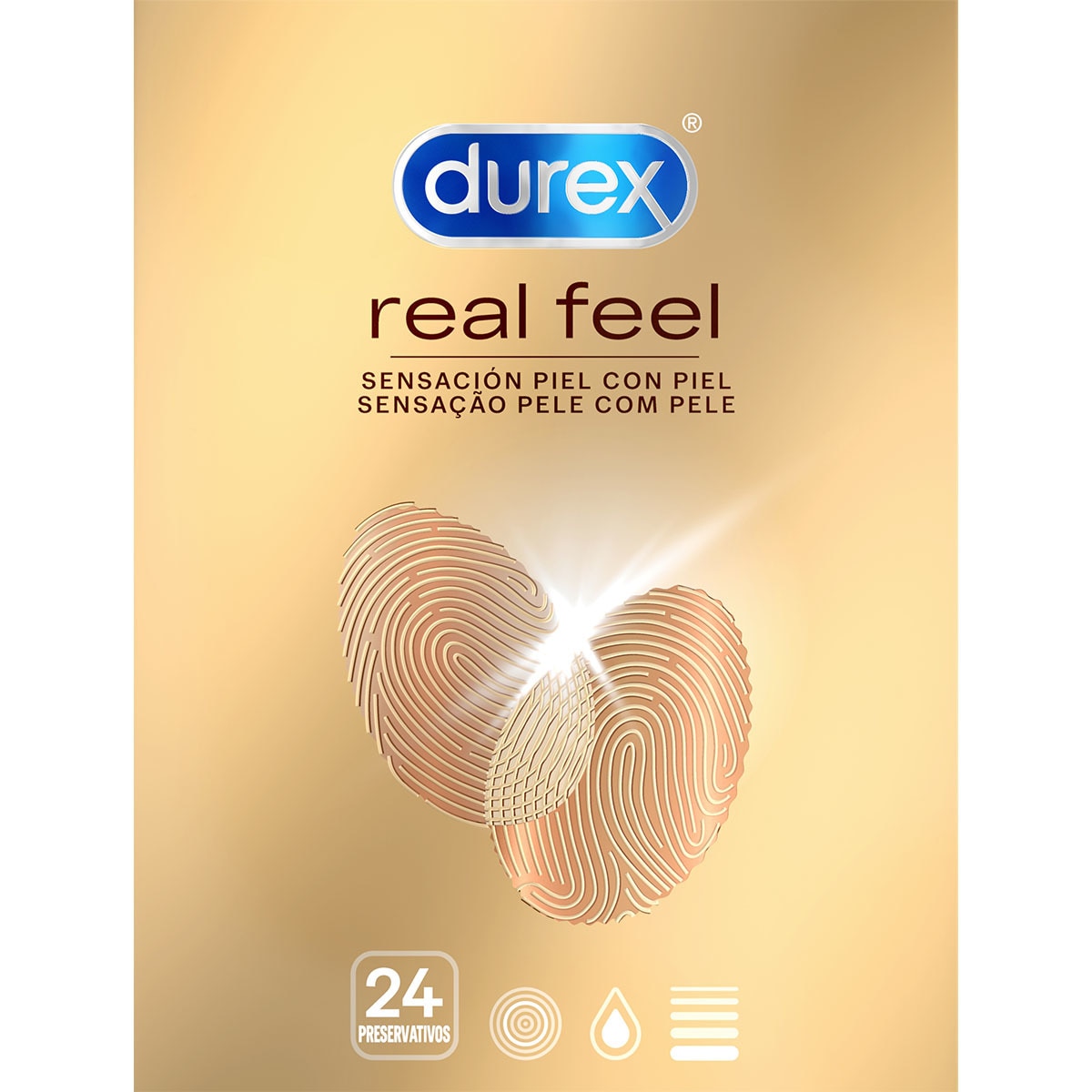 Real Feel condoms with skin on skin feel box 24 units · DUREX ...