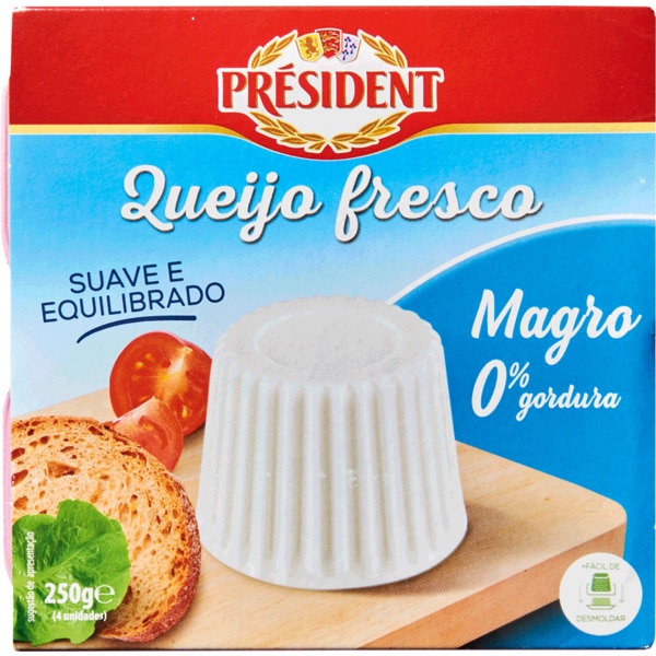 Comprar Queijo Fresco Magro Pack 4 embalagem 250 g · Président ...