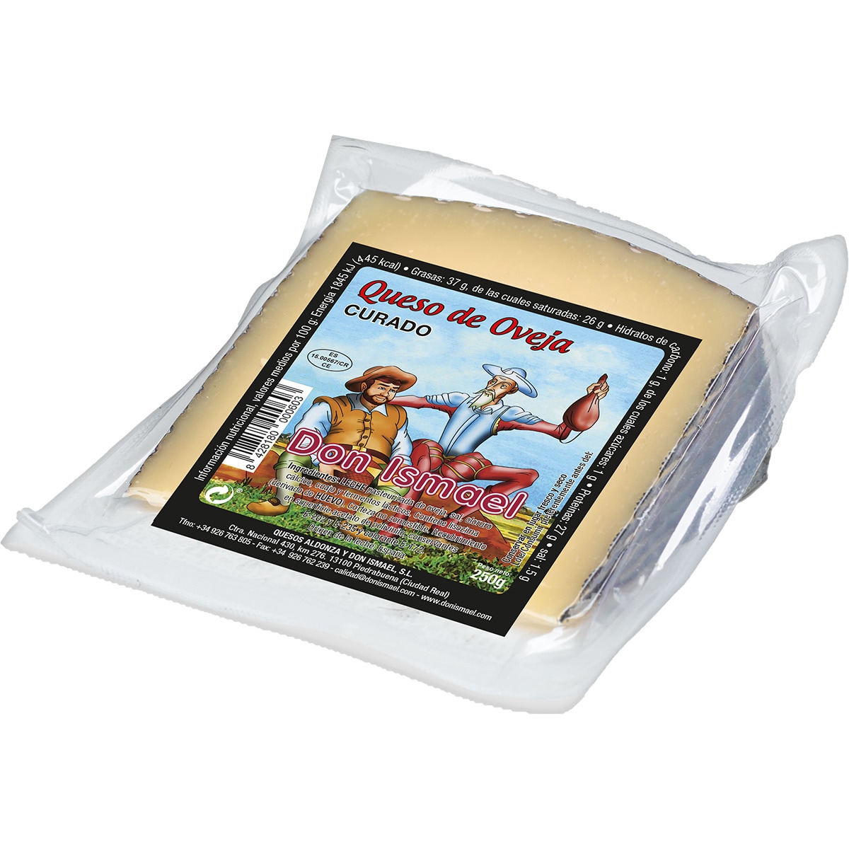 queso curado de oveja elaborado con leche pasteurizada cuña 250 g · DON ...