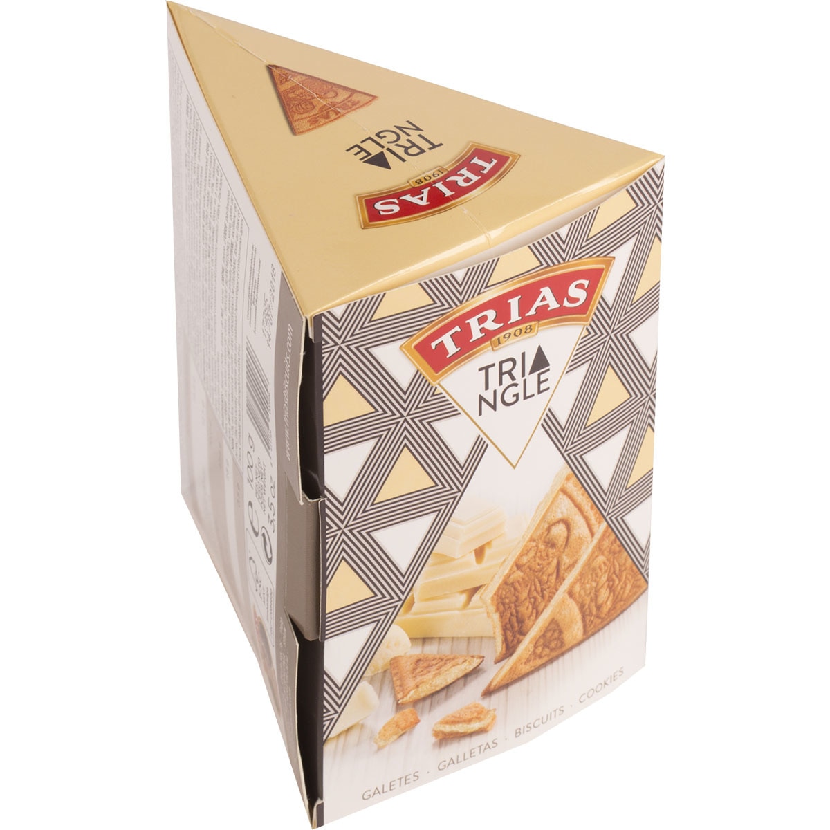 White chocolate triangle biscuits container 100 g · TRIAS ...