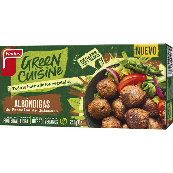 Pea protein meatballs case 240 g · FINDUS GREEN CUISINE · Supermercado ...