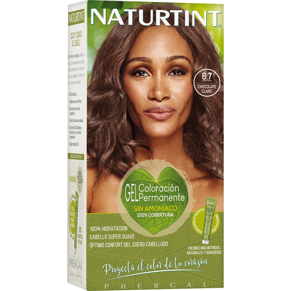 Tinte chocolate claro 6.7 gel color permanente sin amoniaco caja 1 ...