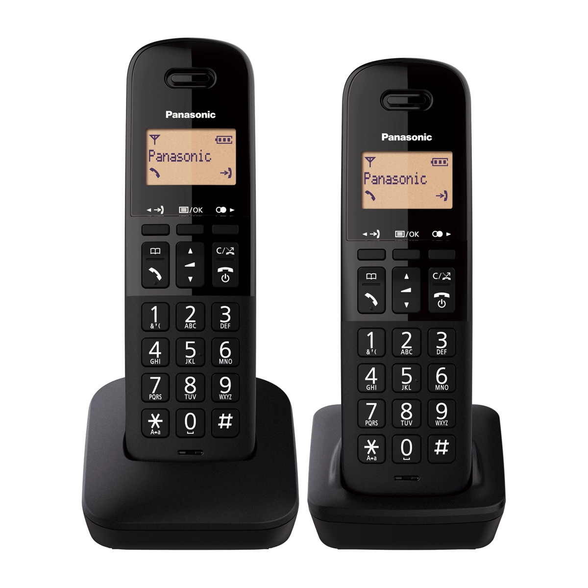 Teléfono inalámbrico dúo Panasonic KX-TGB612SPB Dect negro