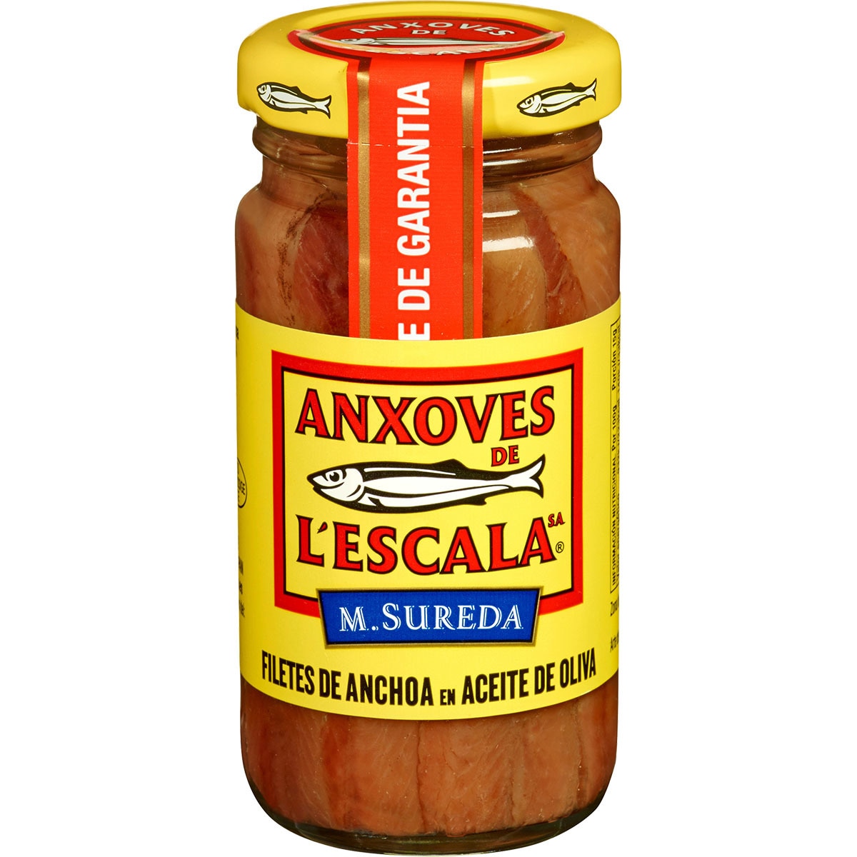 Filetes de anchoa en aceite de oliva frasco 55 g neto escurrido ...