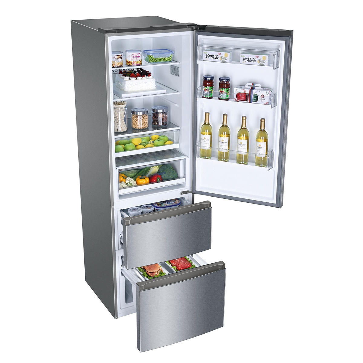 Frigorífico combi Haier A3FE835CGJE motor Inverter Total No Frost ...