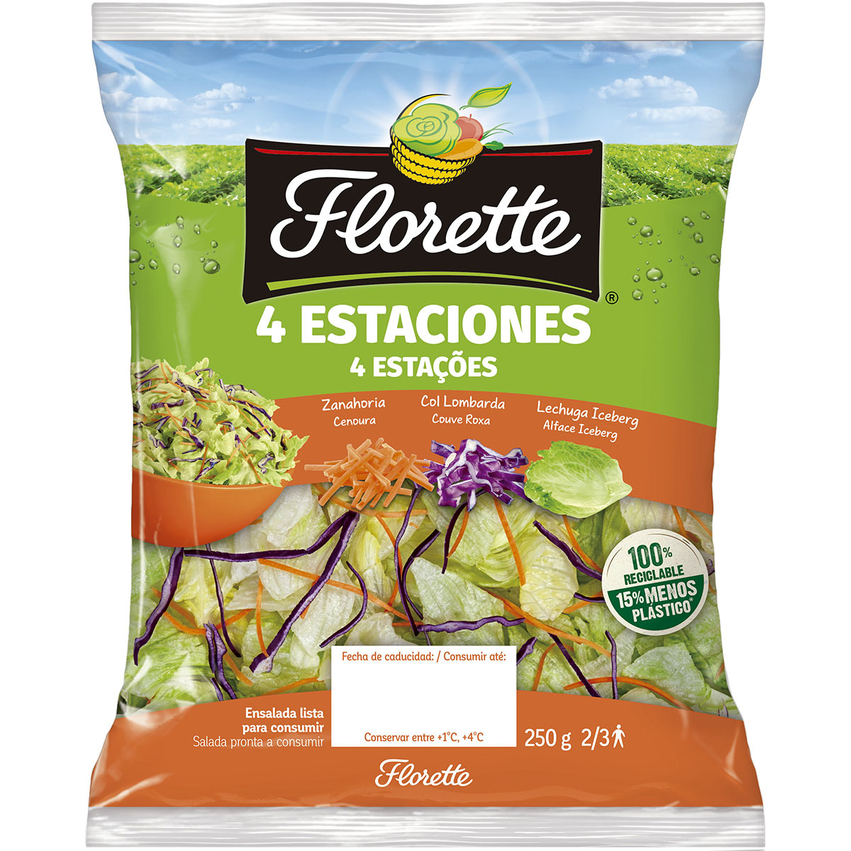 ensalada 4 estaciones bolsa 250 g · FLORETTE · Supermercado El Corte Inglés
