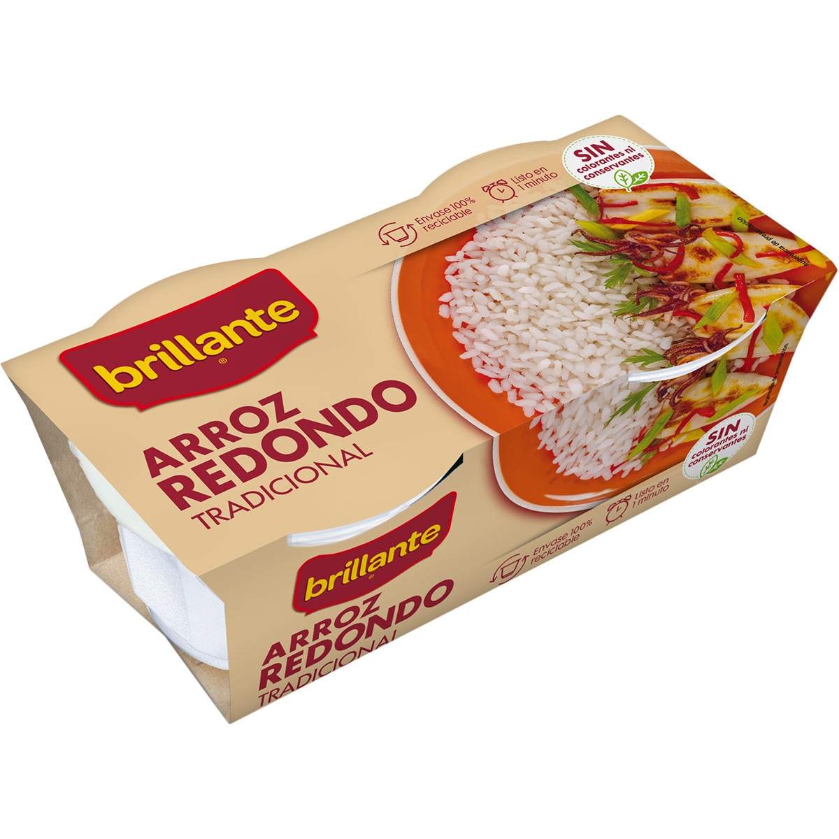 Arroz redondo tradicional cocido para guarnición pack 2 envase 125 g ...