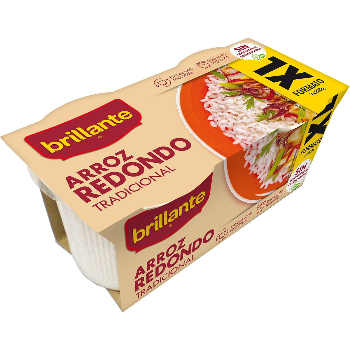 arroz redondo tradicional cocido formato xl pack 2 envases 200 g ...