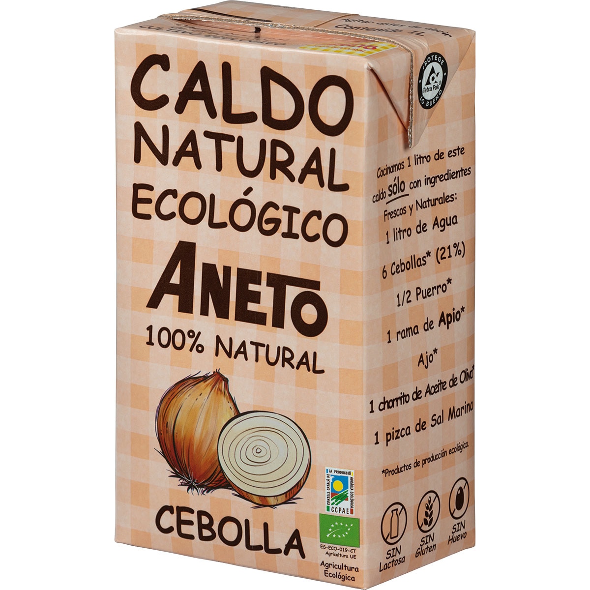 100% natural organic onion stock, gluten-free and lactose-free ...