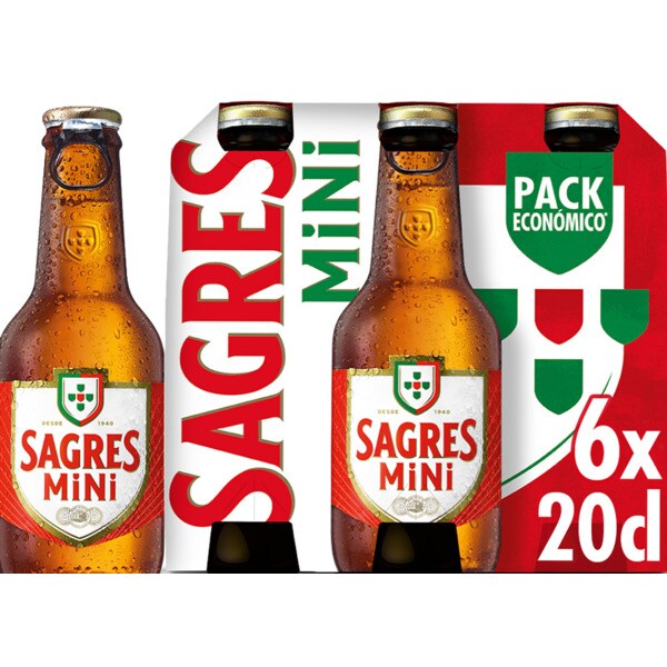 Comprar Cerveja Leve 6 Pague 5 garrafa 20 cl · Sagres Mini ...