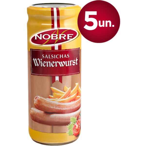 Salsichas Wienerwurst Pack 5 frasco 220 g · Nobre · Supermercado El ...