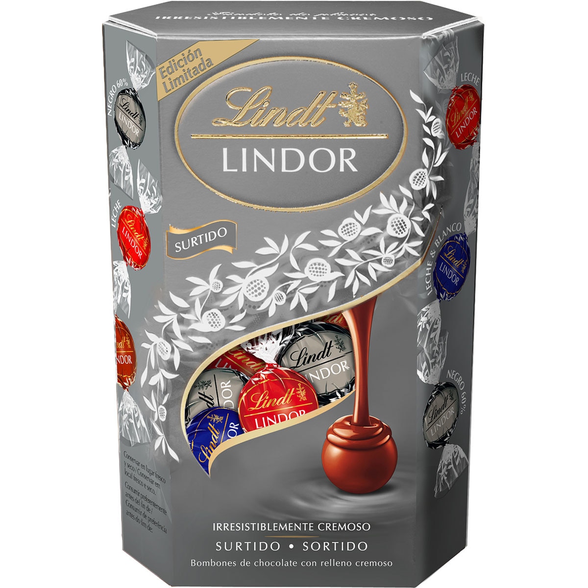 Silver bombones de chocolate surtidos estuche 337 g · LINDT LINDOR ...